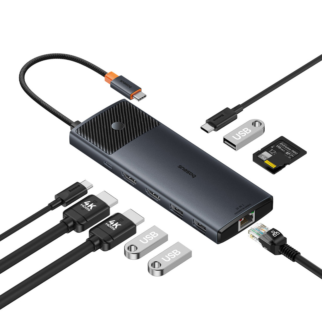 Baseus 10 in 1 Dual Display USB-C Hub